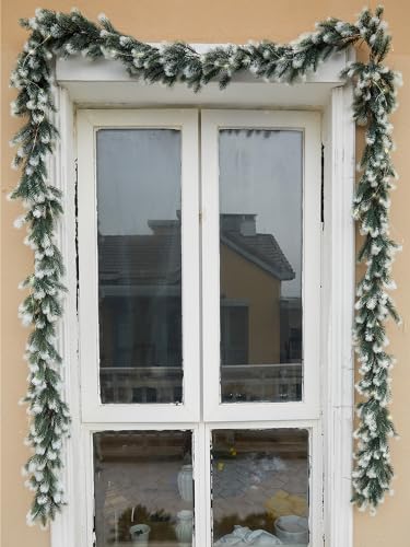 6FT PARTY JOY Seasonal Artificial Christmas Garland Pine Needle Greenery Garland Holiday Outdoor Winter Decor