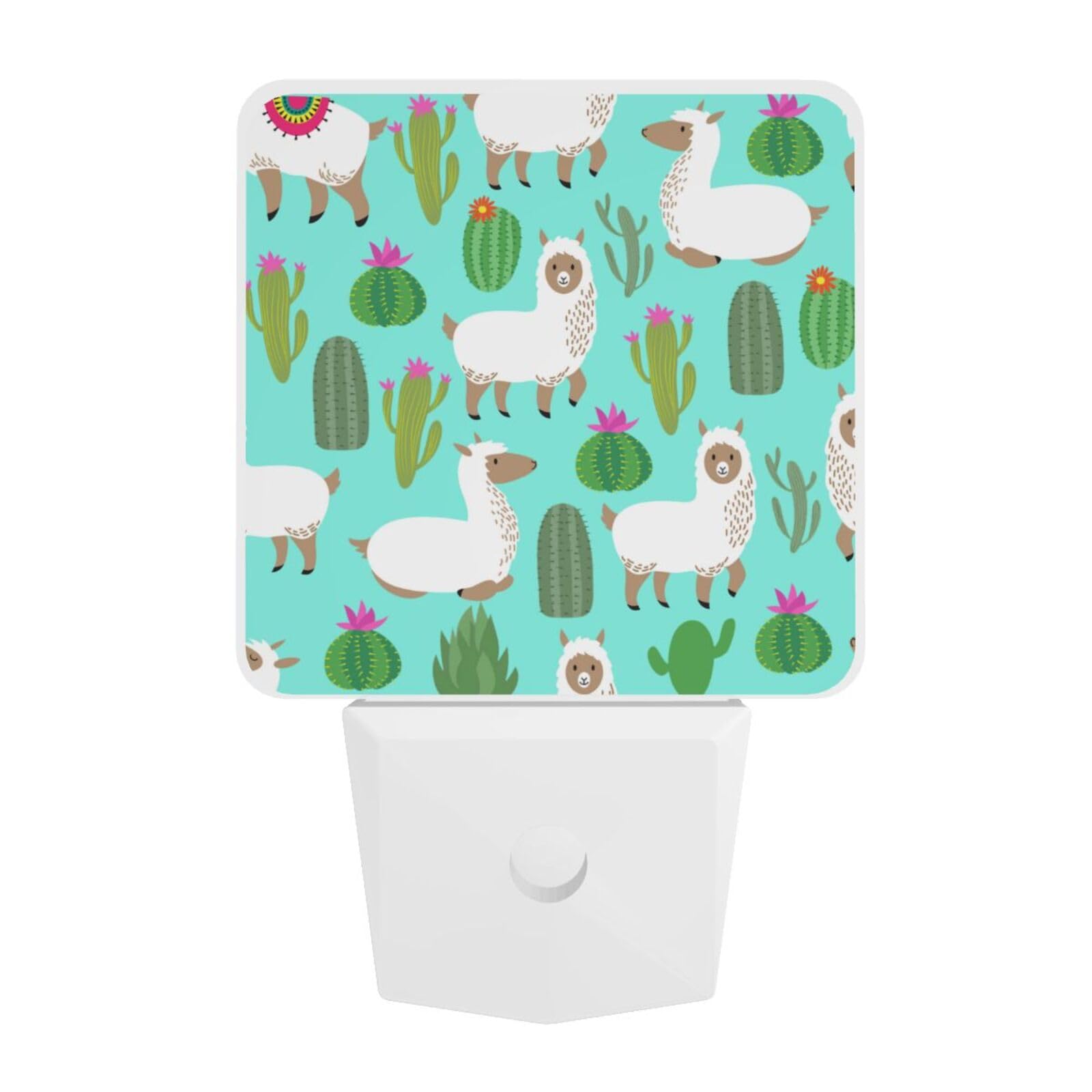 Cute Llama Baby Night Light Dusk to Dawn Smart Sensor,White Led Nightlight for Bedroom,Bathroom,Kitchen,Hallway,Stairs,Energy Efficient,Decor Desk Lamp