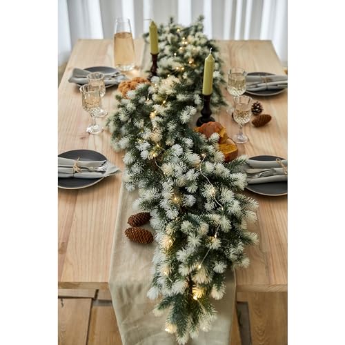 6FT PARTY JOY Seasonal Artificial Christmas Garland Pine Needle Greenery Garland Holiday Outdoor Winter Decor