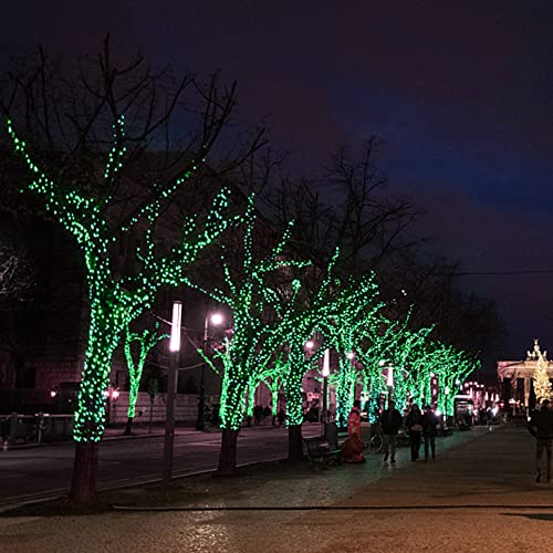 LJLNION St. Patricks Day String Lights Outdoor, 50 LED 16 FT Shamrocks Decorative Green Leaf Lights Battery Operated, 8 Lighting Modes & Timer, Waterproof for Home Garden Party Decoration, 2 Pack