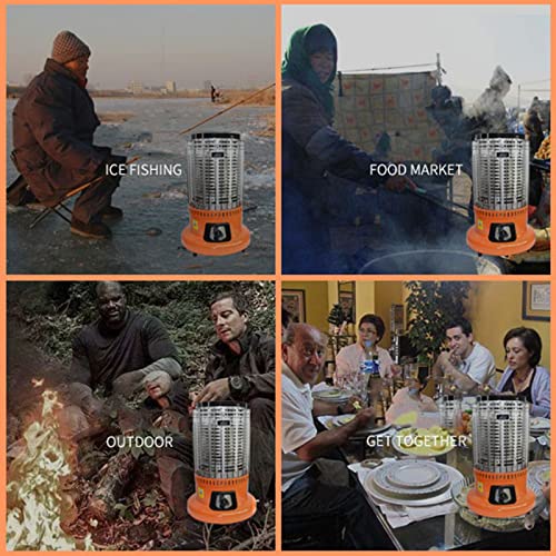 Portable Gas Heater for Outdoor Camping, Table Top Propane Heater with Hypoxia Protection, 8kw Patio Heater for Garden/Balcony,Natural Gas