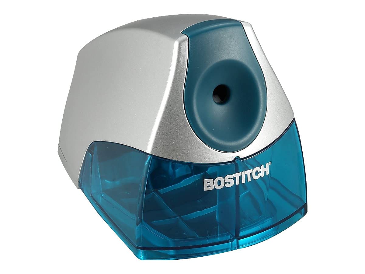 Bostitch Personal Electric Pencil Sharpener, Powerful Stall-Free Motor, High Capacity Shavings Tray, Blue (EPS4-BLUE)