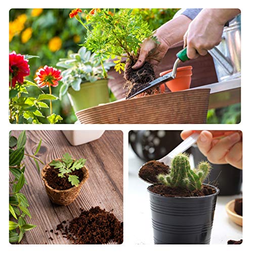 30pcs 40mm Expanding Coir Fiber Potting Soil- Nursery Compressed Organic Plant Soil Easy-to-Store Coco Coir Pellet Fiber Soil Indoor Seed Starters Kit for Window Herb Flower Microgreens Succulent