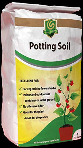 Useful Universe Organic Potting Mix Soil for Vegetables, Herbs and Flowers, 8 Quart