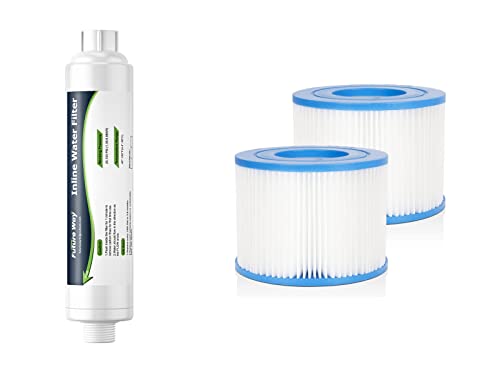 Futuer Way 1 Pack Garden Hose End Pre Filter + 2 Pack Type VI Spa Filter