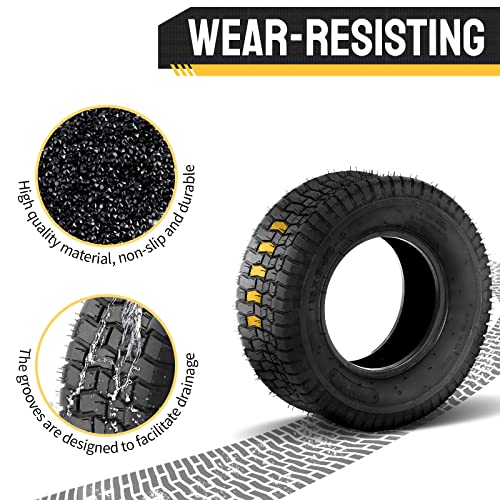 Motorhot Set of 2 16x6.5-8 Garden Turf Lawn Mower Tire 16-6.5-8 4PR Golf Cart Tractor Turf Tires