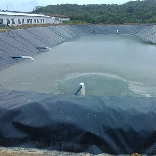 Firlar Rubber Pond Liner Black Pond Liner for Water Garden Ponds Streams Fountains, 6 x 6.6 Feet