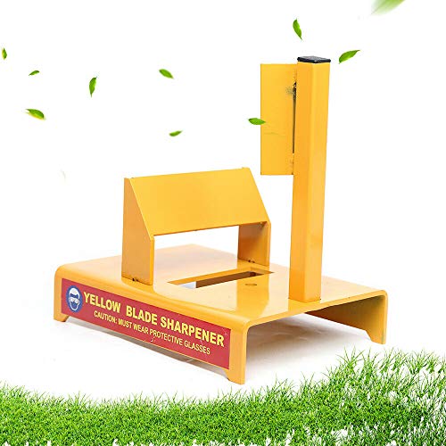 Lidhujnk Grinder Accessories Part Yellow Lawn Mower Blade Sharpener Mower Sharpener Blade, Mower Tractor Garden Yard Tool