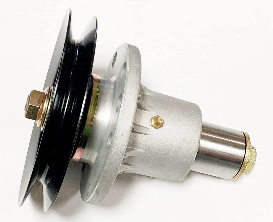 LAWN & GARDEN AMC 3 Spindle Assemblies with Pulleys - Compatible with: eXmark Spindle 103-1140, Pulley 1-633010 (6.3" OD) for Lazer Z with 52" and 60" Decks, S/N 260000-319000