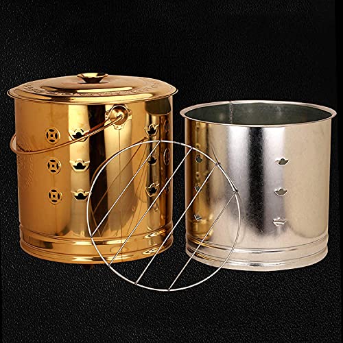 LUCKSHINE Portable Burning Barrel, Garden Incinerator, Small Stainless Steel Burner for Burning Trash, Paper, Leaves