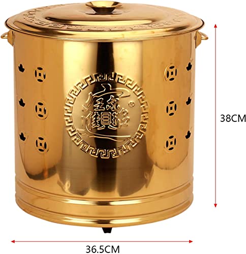 LUCKSHINE Portable Burning Barrel, Garden Incinerator, Small Stainless Steel Burner for Burning Trash, Paper, Leaves
