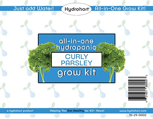 Curly Parsley Herb Growing Kit by Hydrohort | Growing Parsley Seeds is Easy with Our Mason Jar Herb Garden Starter Kit | Parsley Seeds for Planting are Perfect in Our Herb Kit