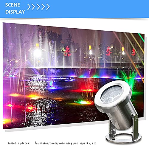 AMDHZ 3W Underwater Lights 304 Stainless Steel Waterproof IP68 Pool Lights Garden Pond Lights for Fountain Fish Pond Underwater (Color : White Light, Size : 220V)
