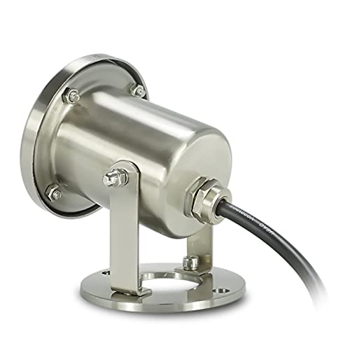 AMDHZ 3W Underwater Lights 304 Stainless Steel Waterproof IP68 Pool Lights Garden Pond Lights for Fountain Fish Pond Underwater (Color : White Light, Size : 220V)