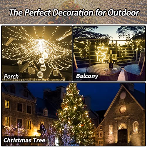 2 Pack Solar String Lights Outdoor, 200 LED Extra-Long 72FT Solar Powered Lights with 8 Lighting Modes, Waterproof Outdoor Lighting Decoration for Garden, Patio, Balcony, Xmas, Wedding, Party