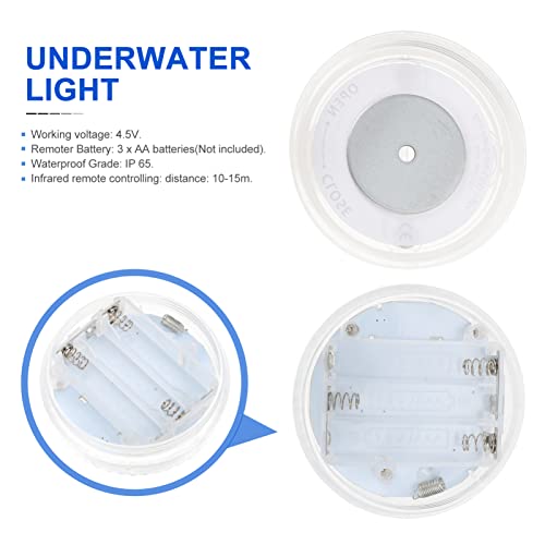 HANABASS 1 Set Suction Vase with Cup Remote Base Lamp White Fish Garden Pool Driving Underwater Ornament Tank Remoter Submersible Aquarium Light Pond Bathtub Lights Fountain for