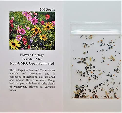 David's Garden Seeds Flower Cottage Garden Mix 4134 (Multi) 200 Non-GMO, Heirloom Seeds