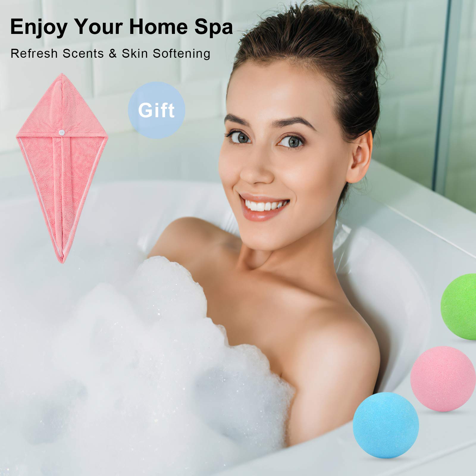 36 Organic Bath Bombs Gift Set, Natural Mini Handmade Bath Bombs for Women, Girls, Men, Kids Safe Bubble Bath Bomb, Rich Essential Oils Spa Bath Fizzies for Moisturizing Dry Skin, Relaxing Scents