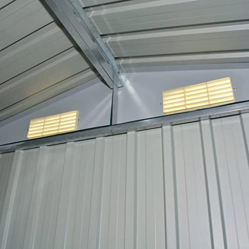 vidaXL Garden Storage Shed Metal 80.3"x52"x73.2" Garage Tool Storage House