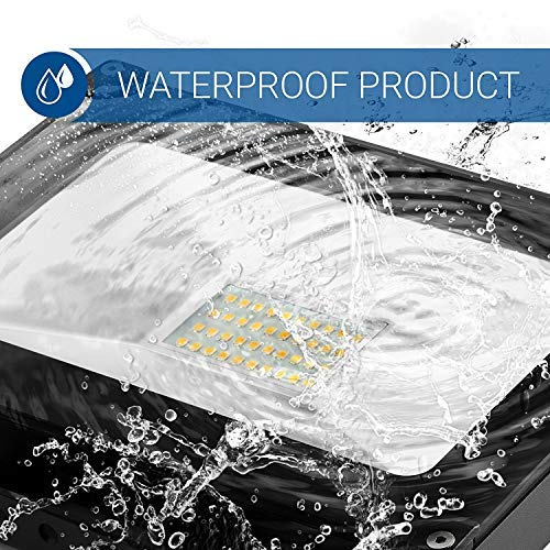 Missbee Super Bright 200W LED Flood Light, 22000lm Outdoor Landscape Flood Light, Security Light , 2800-3000K, Work for Garage, Garden, Lawn,Yard and Playground (Warm White)
