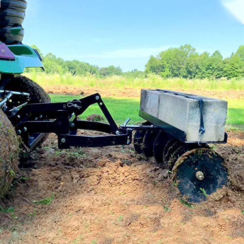 Brinly DD-551-A Sleeve Hitch Adjustable Tow Behind Disc Harrow, 39" by 40"