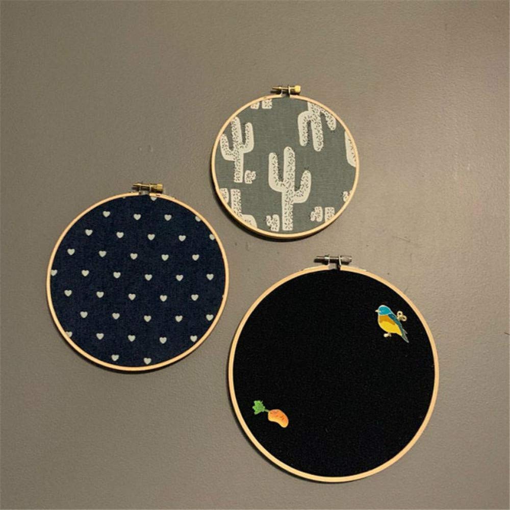 REOVE Wall Hanging Pin Collection Display Stand Enamel Pin Display Holder Display Board, Canvas Leather Embroidery Hoop for Display Pins Buttons Wall Decoration