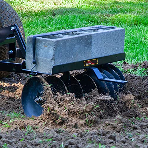 Brinly DD-551-A Sleeve Hitch Adjustable Tow Behind Disc Harrow, 39" by 40"