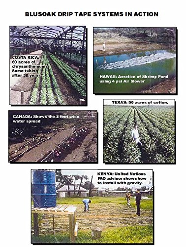 Blumat EasySoak 50’ Automatic Watering Slow Soaker Hose System for Gardens, Greenhouses, and Farms – Flow Restrictor, Adapters, and Fittings Included