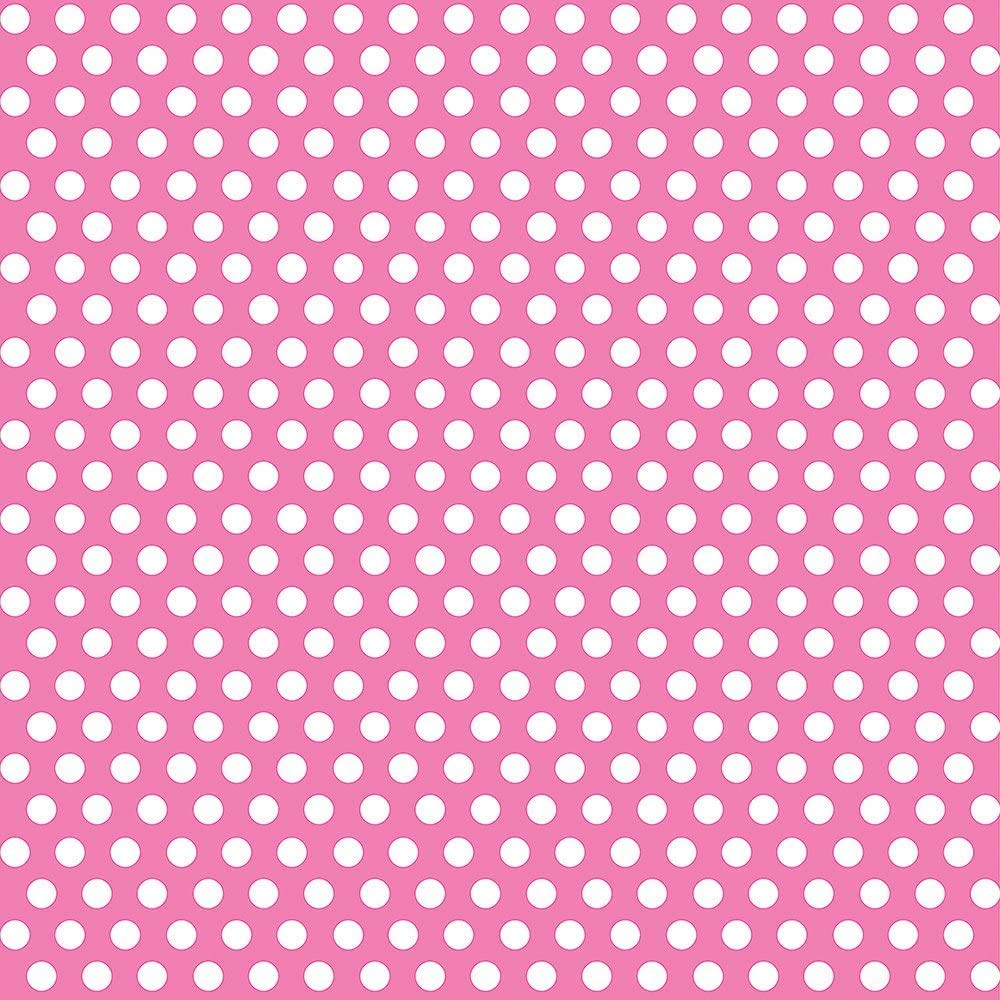 Unique 43239 Polka Dots Paper Gift Wrap, 30" x 5", Hot Pink
