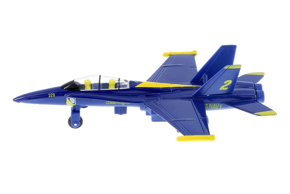 🛦 United States Navy Blue Angels F/A-18 Super Hornet Fighter Jet 7" 1:50 Scale Die Cast Model w/ Pullback Action #1, #2, #3, #4, #5, and #6 Set