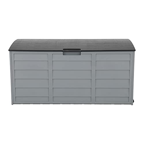 Ochine 75 Gallon Resin Outdoor Storage Deck Box Patio Furniture Backyard Storage Organizer Weather Resistant Garden Container for Outdoor Pillows, Pool Toys, Garden Tools, etc