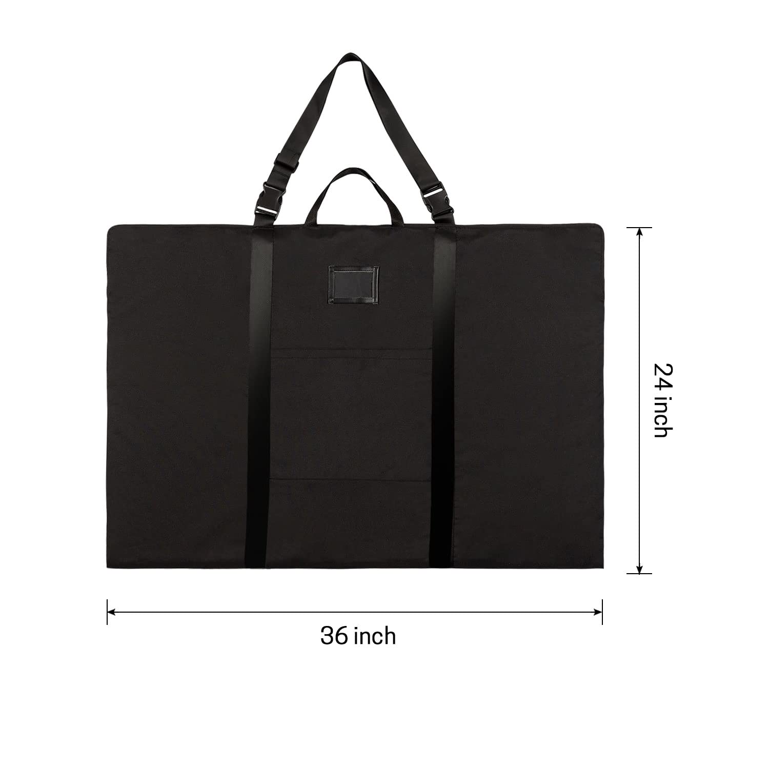 Large Size Art Portfolio Bag with Nylon Shoulder, 24 x 36 inches Light Weight Poster Storage Bag Board Holder with Handle and Zipper for Poster, Sketching and Drawing