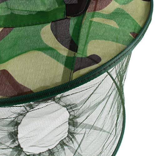 Gybai Mosquito Green Camouflage Insects net Head mesh Protection Cap Outdoor Garden Supplies