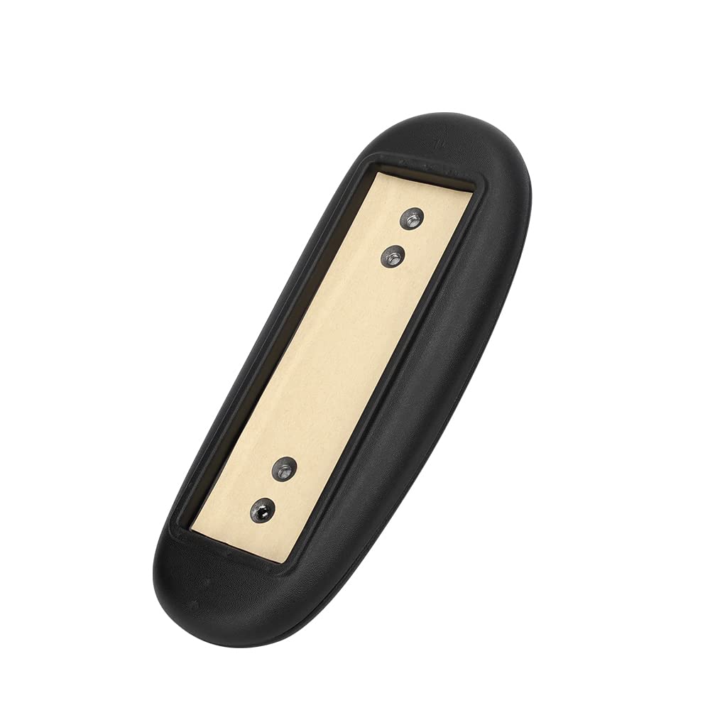 ALUCSET 10" Long x 4" Wide Office Chair Replacement Armrest Arm Pads Caps Univeral 4" 5.5" Mounting Hole Office Chair Parts 1 Pair (Black, Set of 2)
