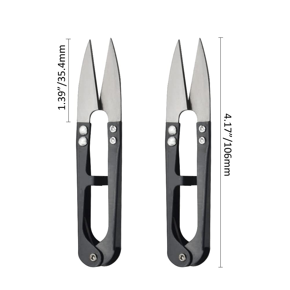XINMEIWEN 3Pack 4.1Inch Sewing Scissors Yarn Thread Craft Scissors Small Snips Trimming Nipper for Home Office School DIY Projects (Black)