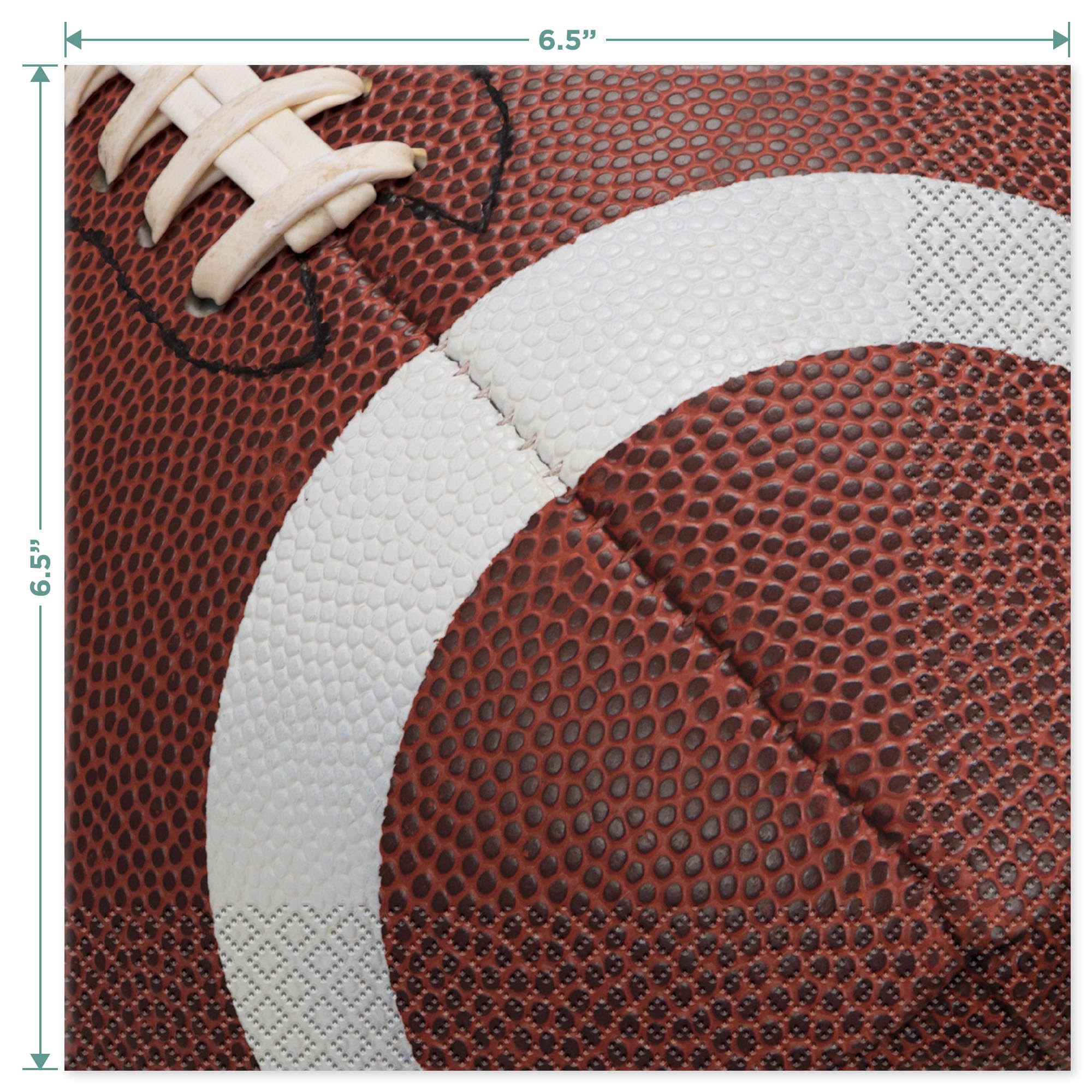 Football Party Game Ball Oval Paper Dinner Plates, Beverage Napkins, and Beverage Cups (Serves 16)