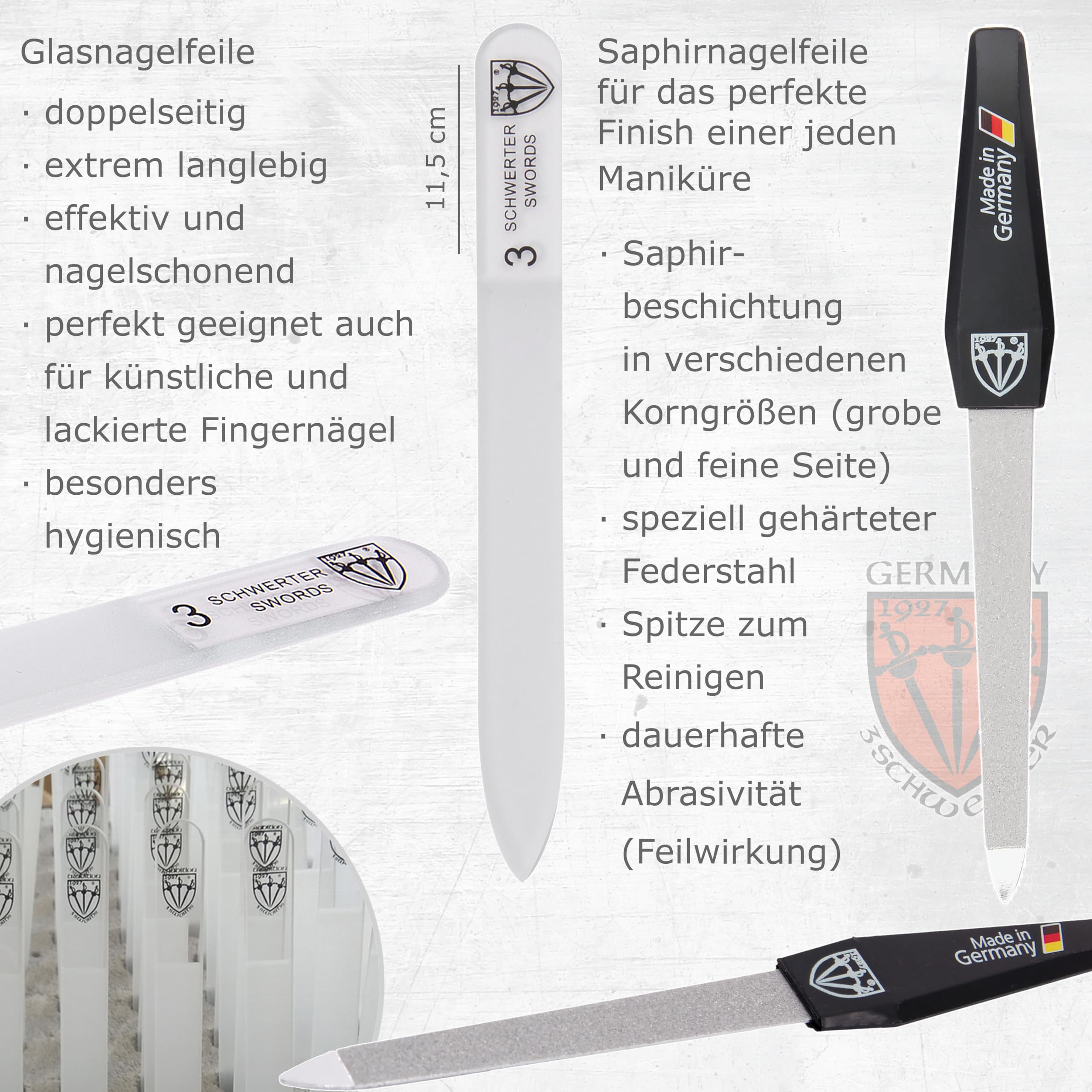 3 Swords Germany Manicure Pedicure Set Nail Care Kit Made in Germany