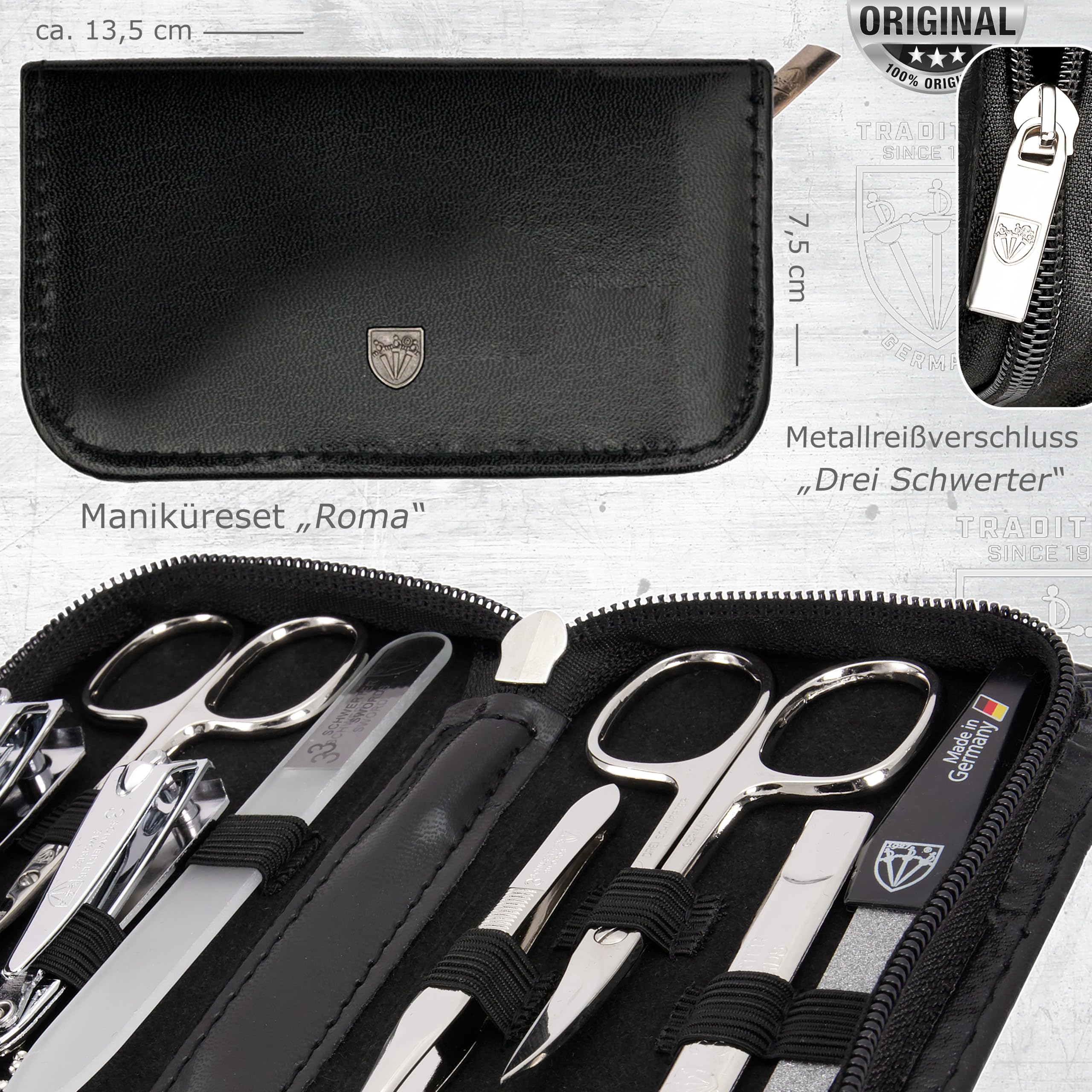 3 Swords Germany Manicure Pedicure Set Nail Care Kit Made in Germany
