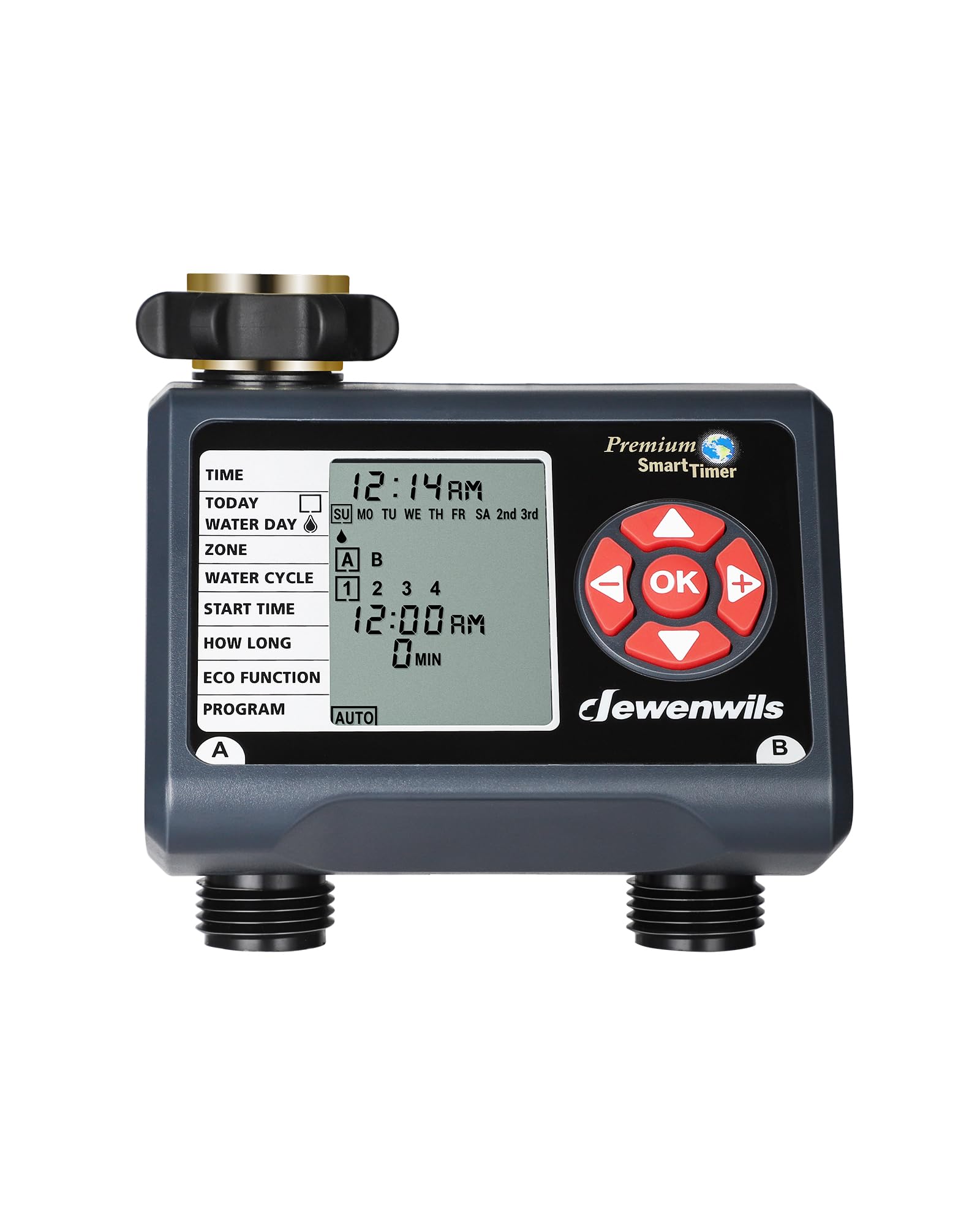 DEWENWILS Sprinkler Timer, Water Timer for Garden Hose, Programmable Hose Timer Automatic Faucet Watering Irrigation Timer for Yard Lawn, Manual Rain Delay Mode, Low Battery Warning