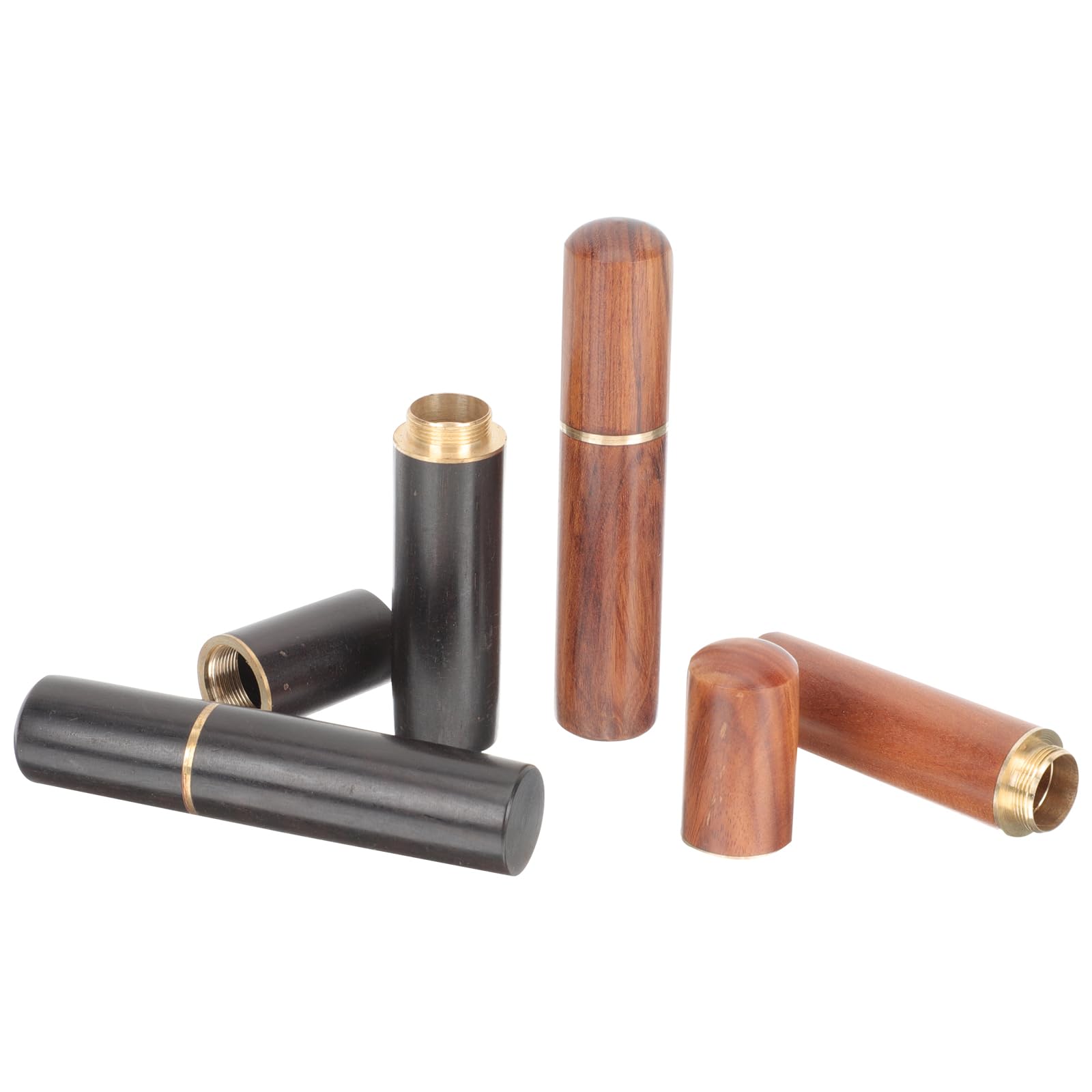 Ciieeo 16 Pcs Wooden Needle Wooden Needle Case Tube Needle Storage Tube Sewing Needles Container Case Sewing Needles