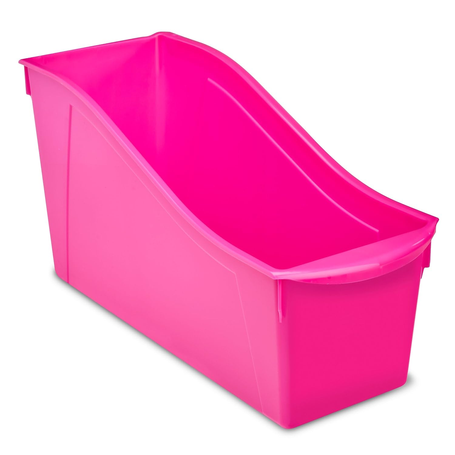 Storex Interlocking Book Bins, 5 1/3 W x 14 1/3 L x 7 H, 5 Color Set, Plastic (70105U06C)