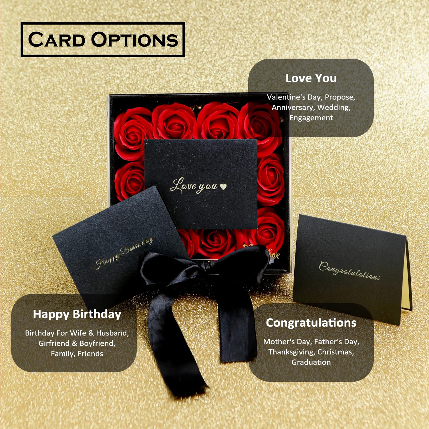 Ribbonbonbox Money Pull Out Gift Box β Luxury Flower Box wt Cash Box Insert β Unique Gift for Wife, Girlfriend, Mother, Friend β Surprise Box for Birthday, Thanksgiving, Christmas - Pranks for Adults