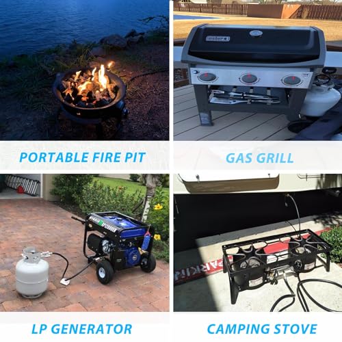 12 Ft Quick Connect Propane Hose for Rv to Grill,Portable Fire Pit, Barbecue Grill, Camping Cook Stove to Quick Connection Interface, with 1/4" Quick Key Connect Plug X 3/8" Female Flare