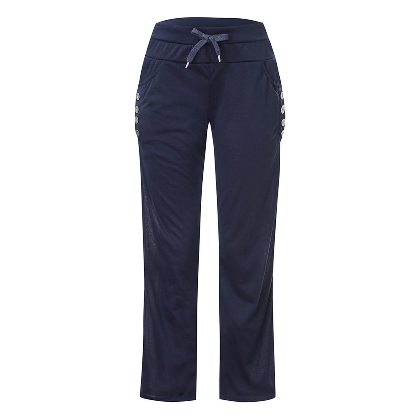 Women's Baggy Sweatpants Casual Size Elastic Waistband Cinch Bottom Joggers Pants Active Long Trousers with Pockets