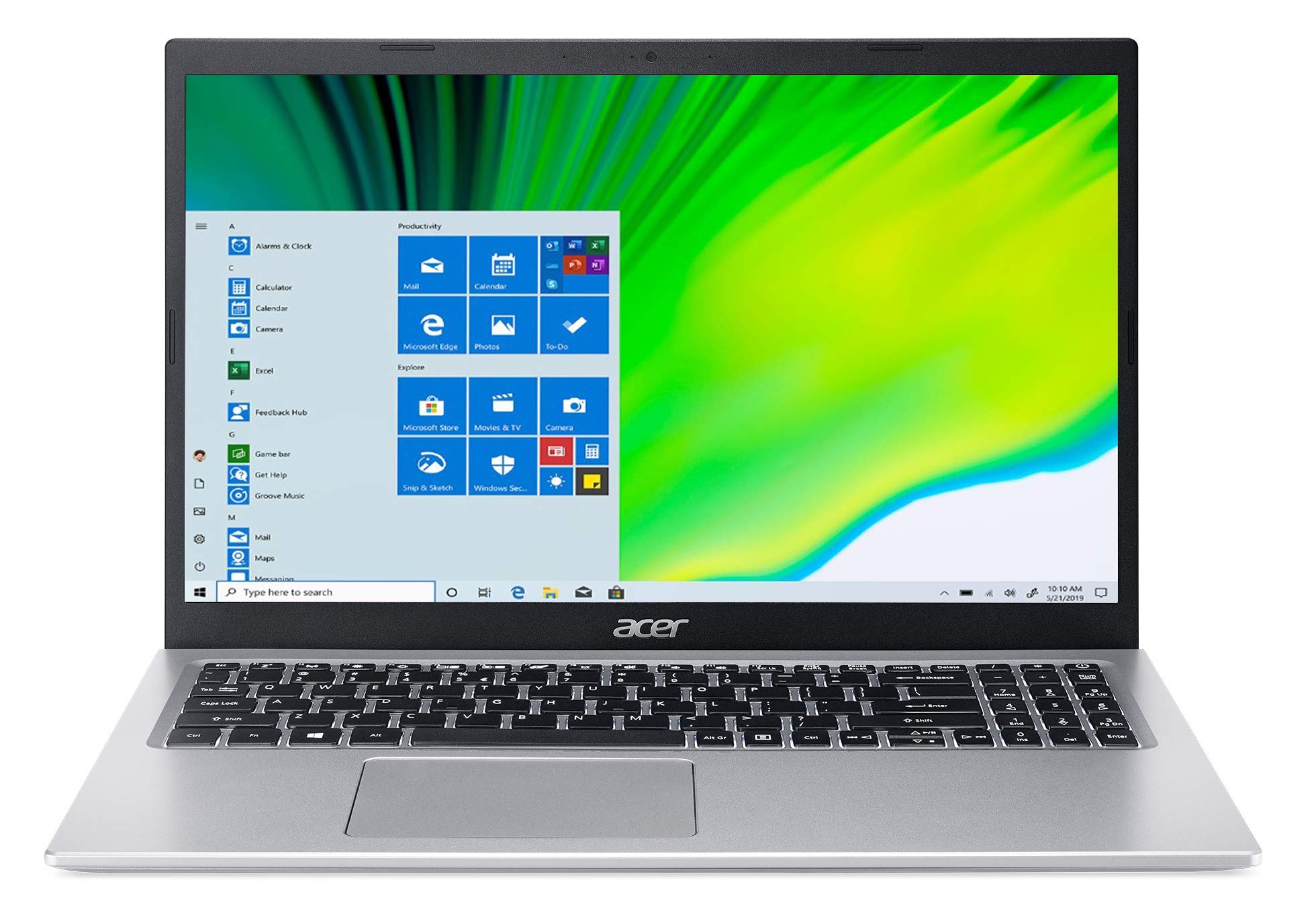 Acer Aspire 5 A515-56-363A, 15.6" Full HD IPS Display, 11th Gen Intel Core i3-1115G4 Processor, 4GB DDR4, 128GB NVMe SSD, WiFi 6, Backlit Keyboard, Windows 10 Home (S mode)