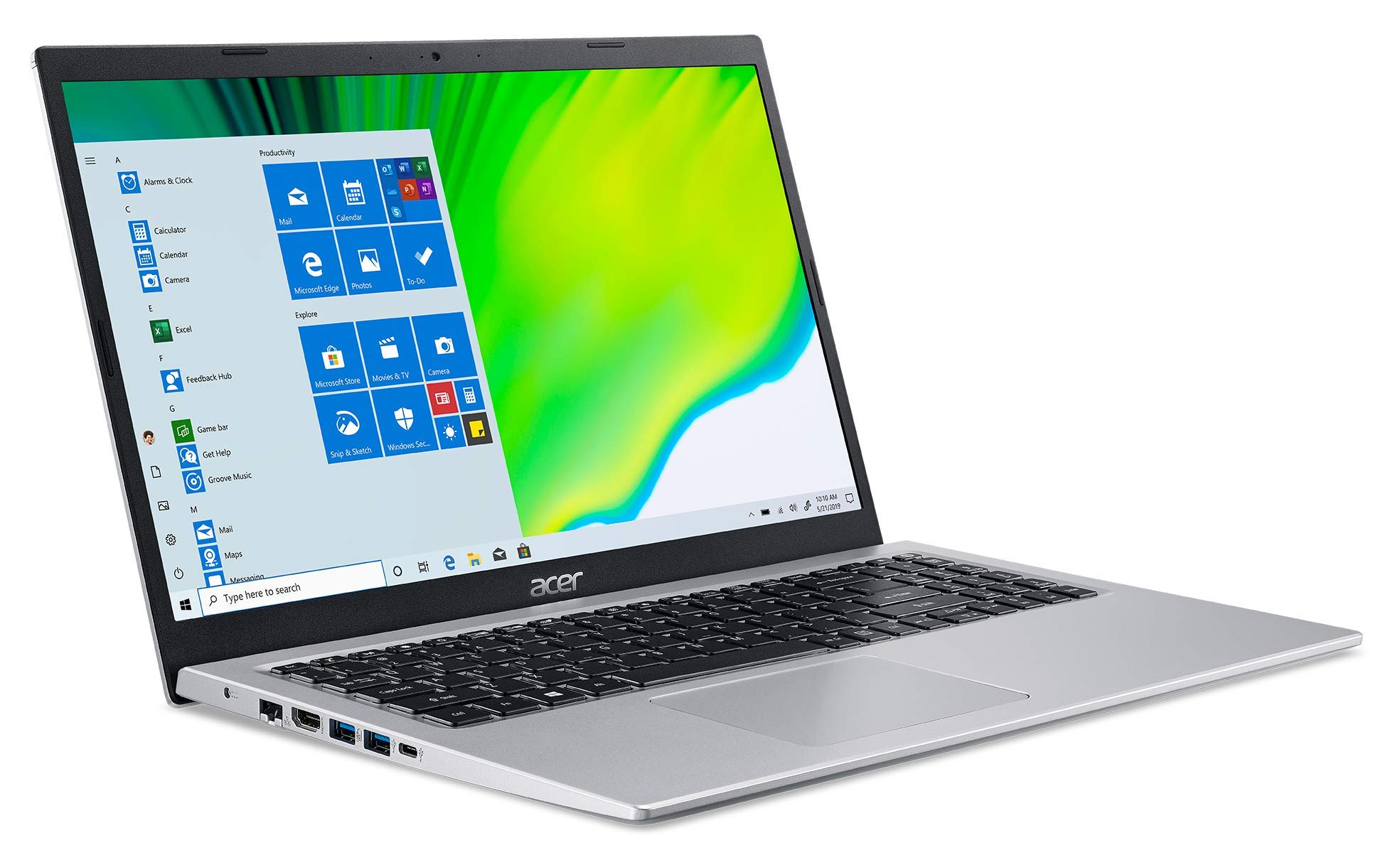 Acer Aspire 5 A515-56-363A, 15.6" Full HD IPS Display, 11th Gen Intel Core i3-1115G4 Processor, 4GB DDR4, 128GB NVMe SSD, WiFi 6, Backlit Keyboard, Windows 10 Home (S mode)