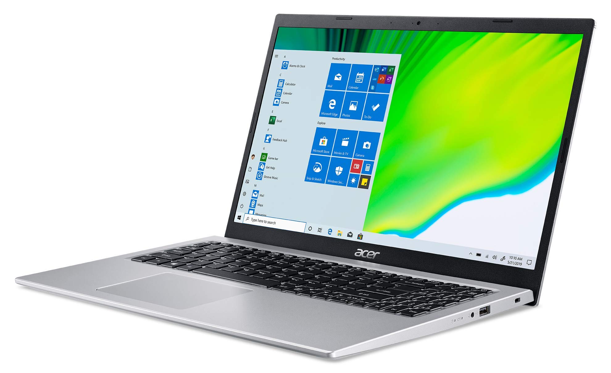 Acer Aspire 5 A515-56-363A, 15.6" Full HD IPS Display, 11th Gen Intel Core i3-1115G4 Processor, 4GB DDR4, 128GB NVMe SSD, WiFi 6, Backlit Keyboard, Windows 10 Home (S mode)