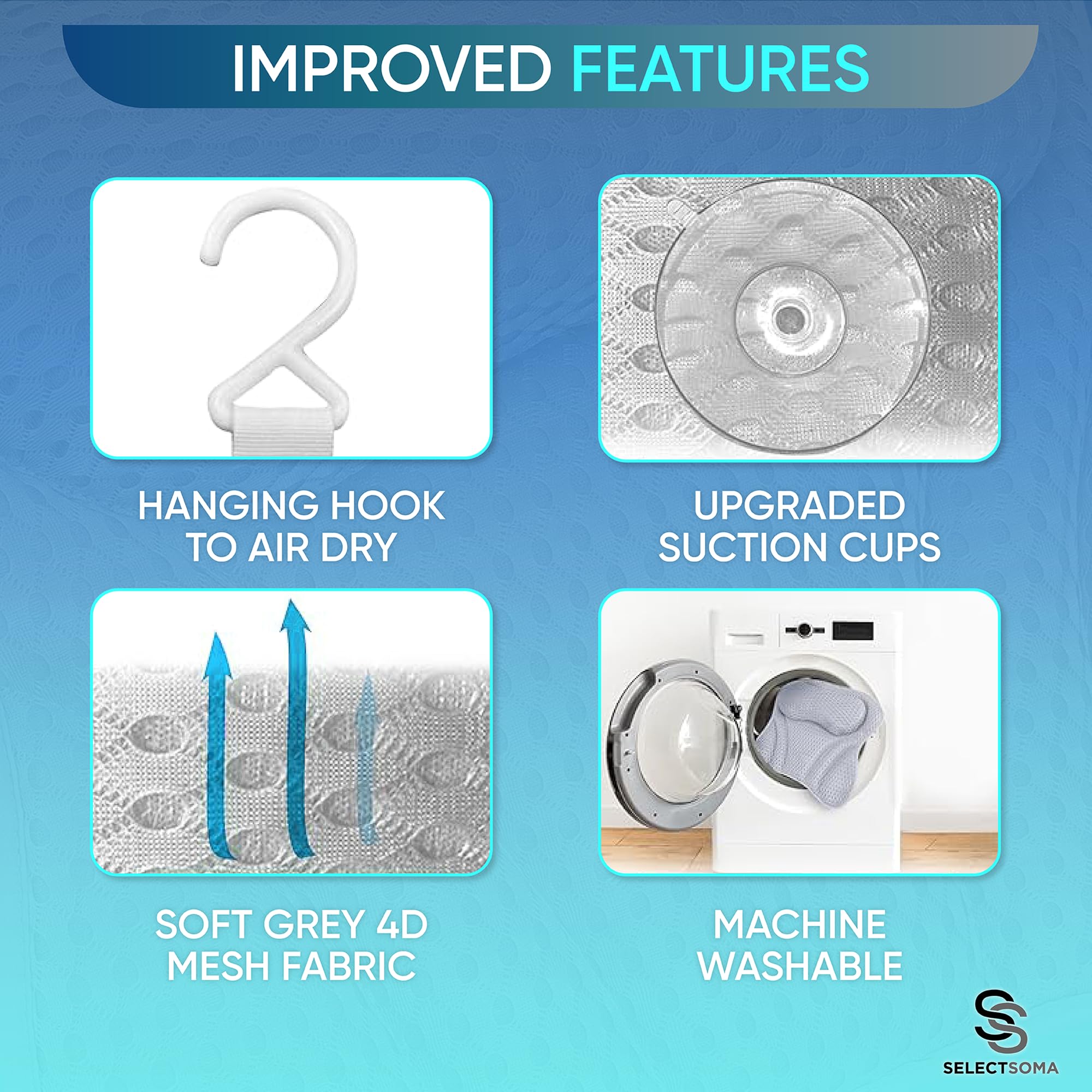 Bath Pillows for Tub Neck and Back Support - Bath Pillow for Bathtub - Bath Tub Pillow Headrest - Spa Pillow for Bathtub and Hot Tub - Bathtub Accessories for Women β Bath Cushion for Tub Adult