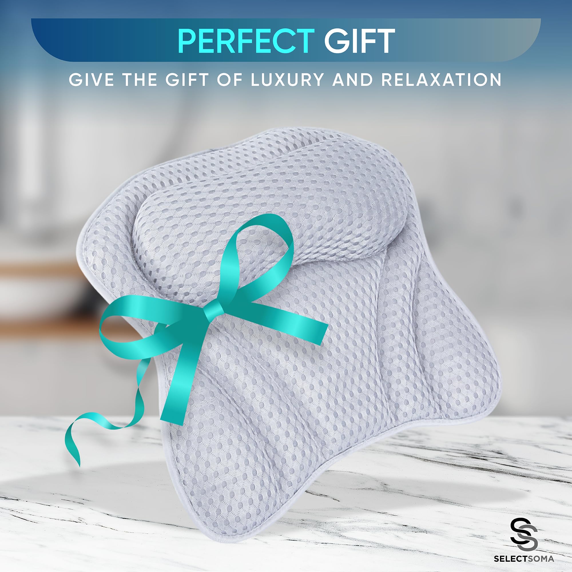 Bath Pillows for Tub Neck and Back Support - Bath Pillow for Bathtub - Bath Tub Pillow Headrest - Spa Pillow for Bathtub and Hot Tub - Bathtub Accessories for Women β Bath Cushion for Tub Adult