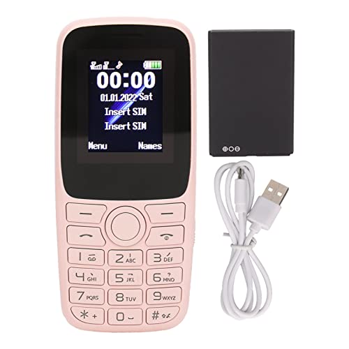 PUSOKEI 2G Cell Phones, Dual SIM Smartphone, Unlocked Phone Support Flashlight Camera Recording, 2G GSM Phone for The Elderly Parents, 2.4 Inch Screen, Big Buttons (Pink)